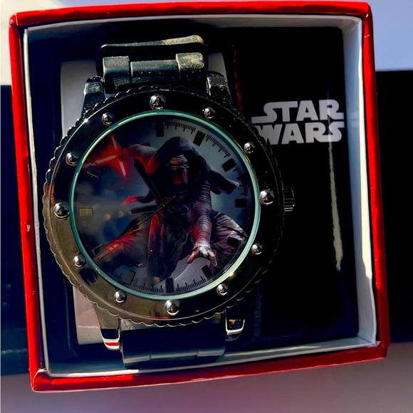 Disney | Accessories | Star Wars Watch Disney Character Kylo Ren Black ...